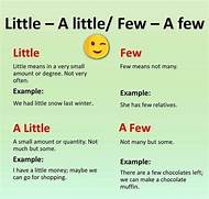 Small quantities: little - a little - few - a few-English